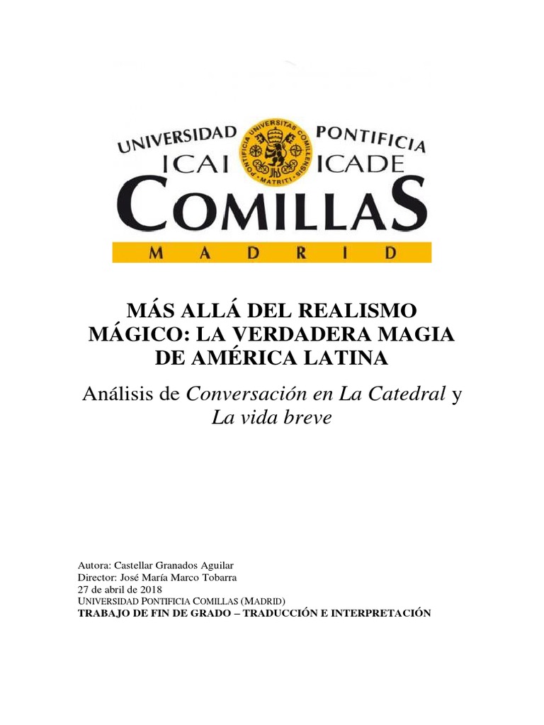 TFG - Granados Aguilar, Castellar PDF | PDF | Gabriel García Márquez ...