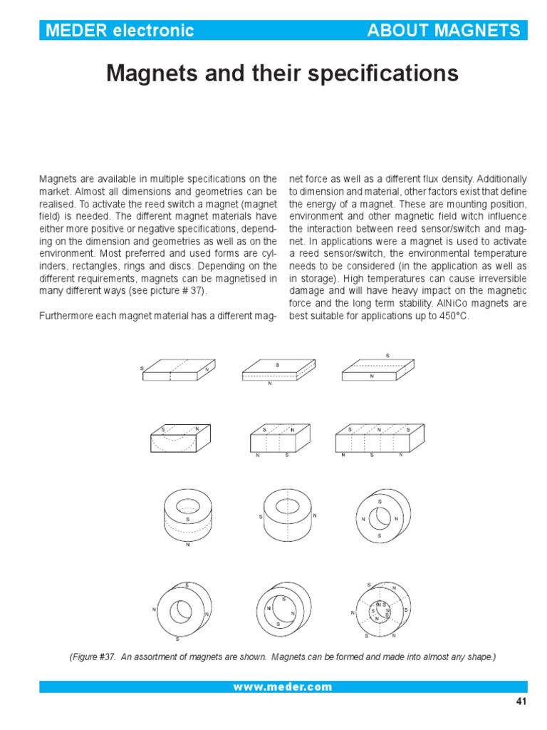 Magnets and Their Specifications: MEDER Electronic About Magnets | PDF ...