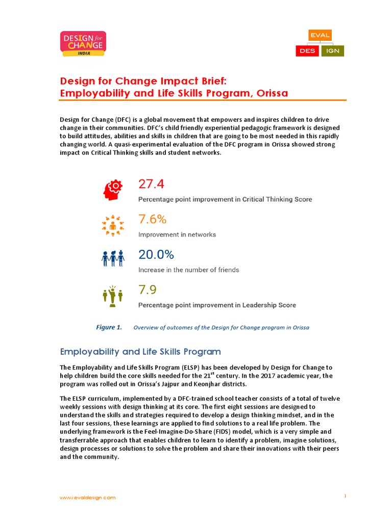 Impact of Design For Change (DFC) in India | PDF | Critical Thinking ...