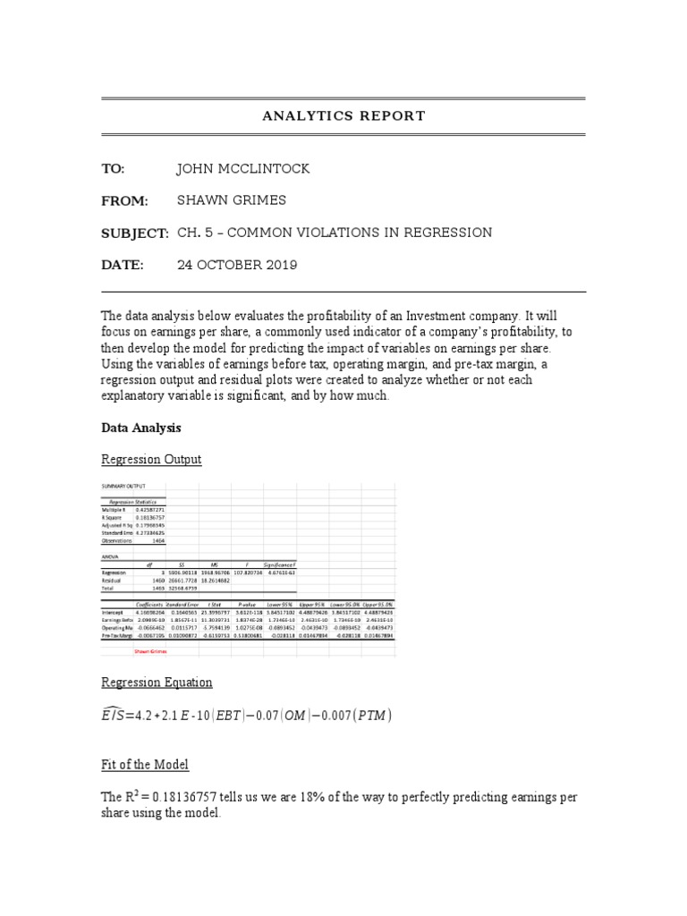 Grimes Regression | PDF | Regression Analysis | P Value