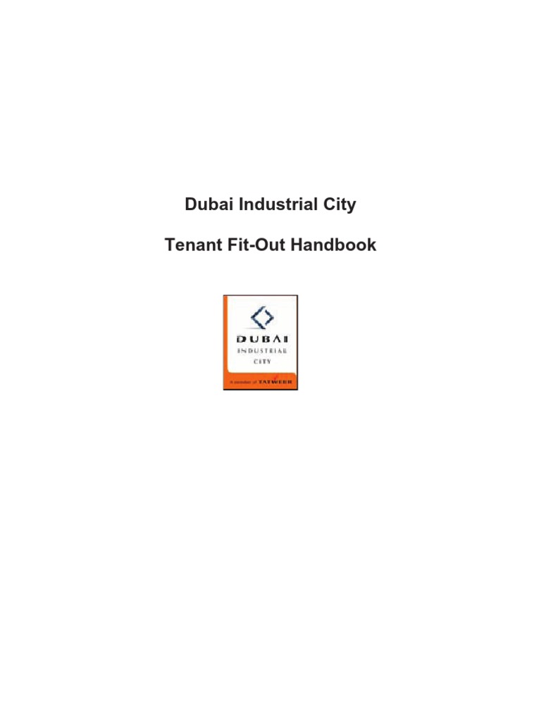 Dubai Industrial City Fit-Out Handbook | PDF | Wall | Lease