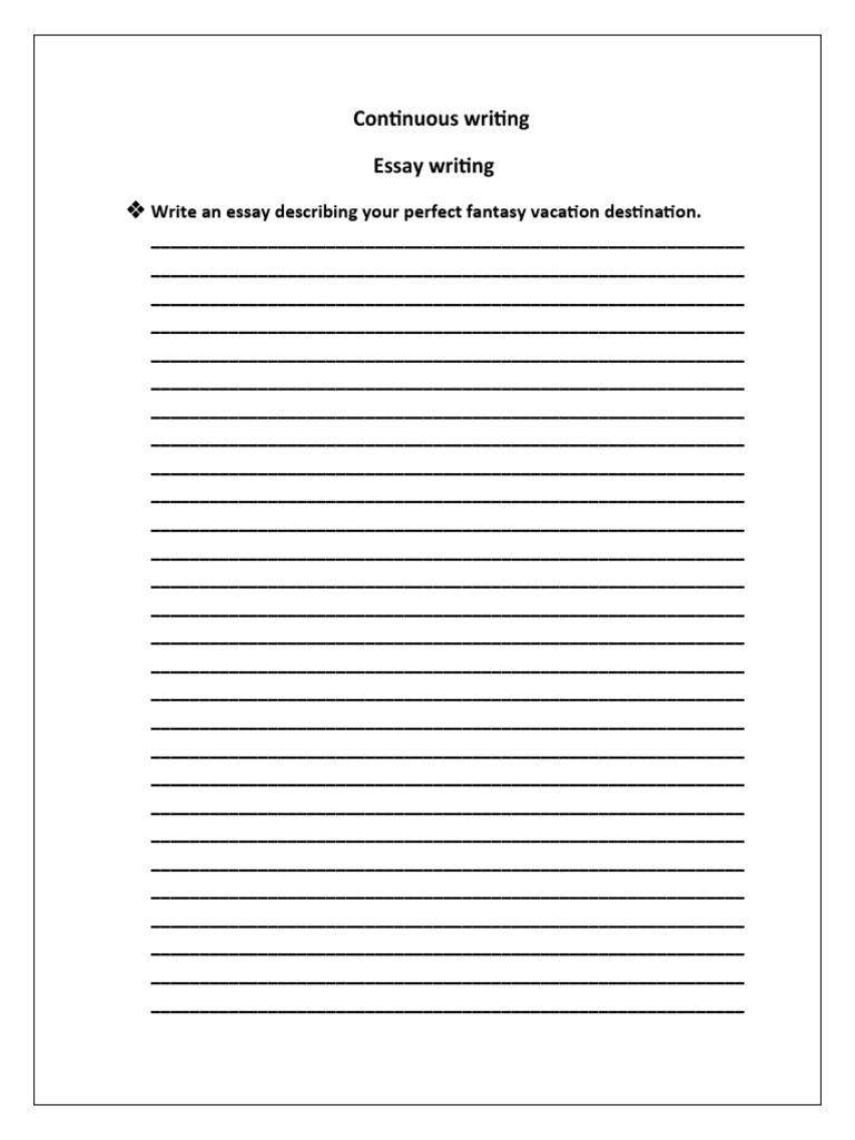 Continuous Writing | PDF