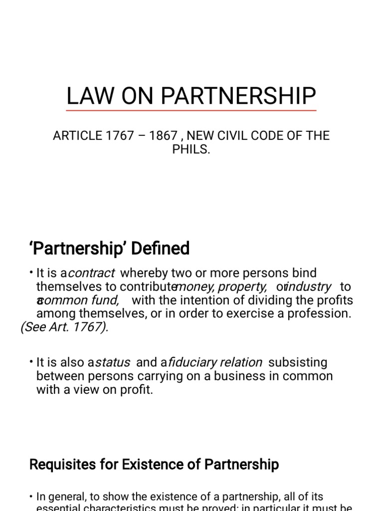 Partnerships (Business Law) | PDF | Partnership | Law Of Agency