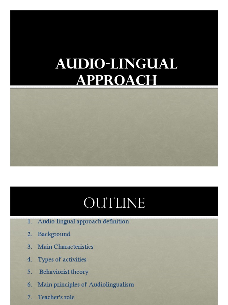 Audiolingual Approach PDF | PDF | Language Education | Second Language