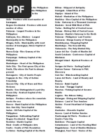 Taglines/Slogan of Philippine Provinces | PDF | Philippines | Luzon