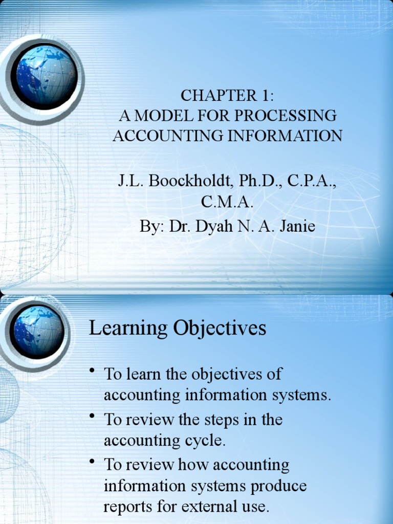 CHAPTER 1 - A Model For Processing Accounting Information | PDF ...