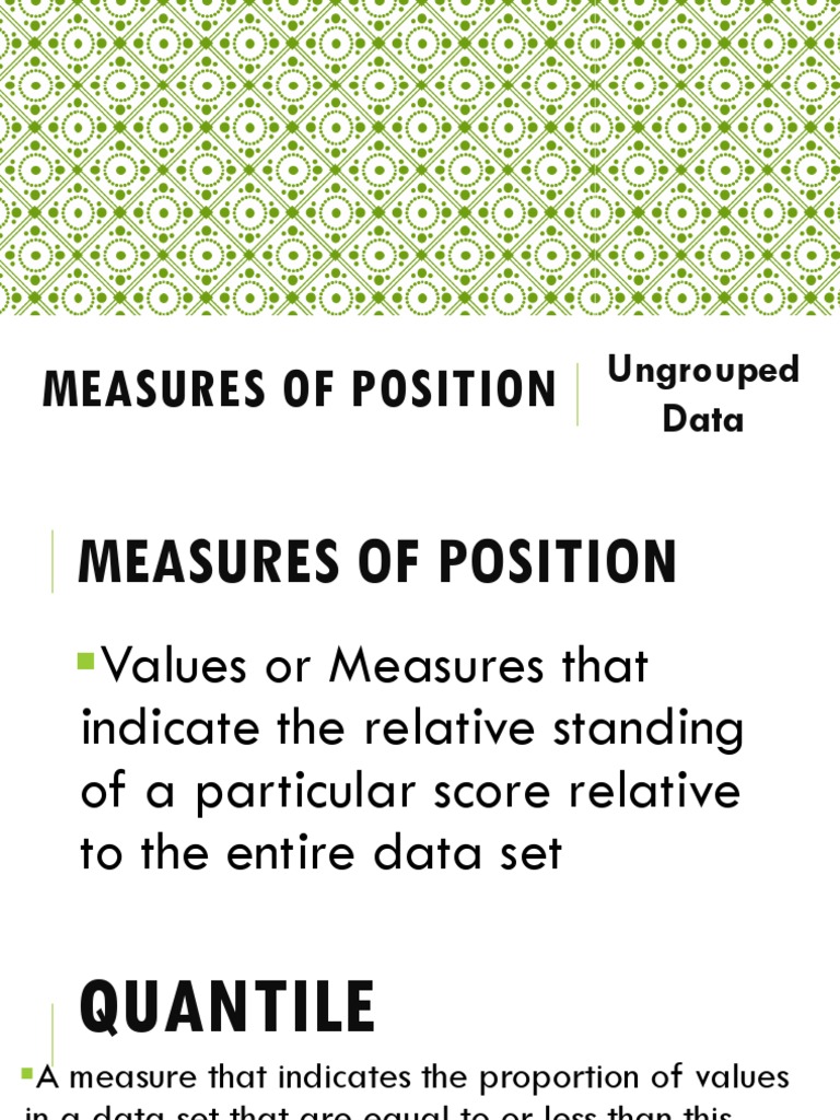 Measures of Position PDF | PDF | Teaching Methods & Materials