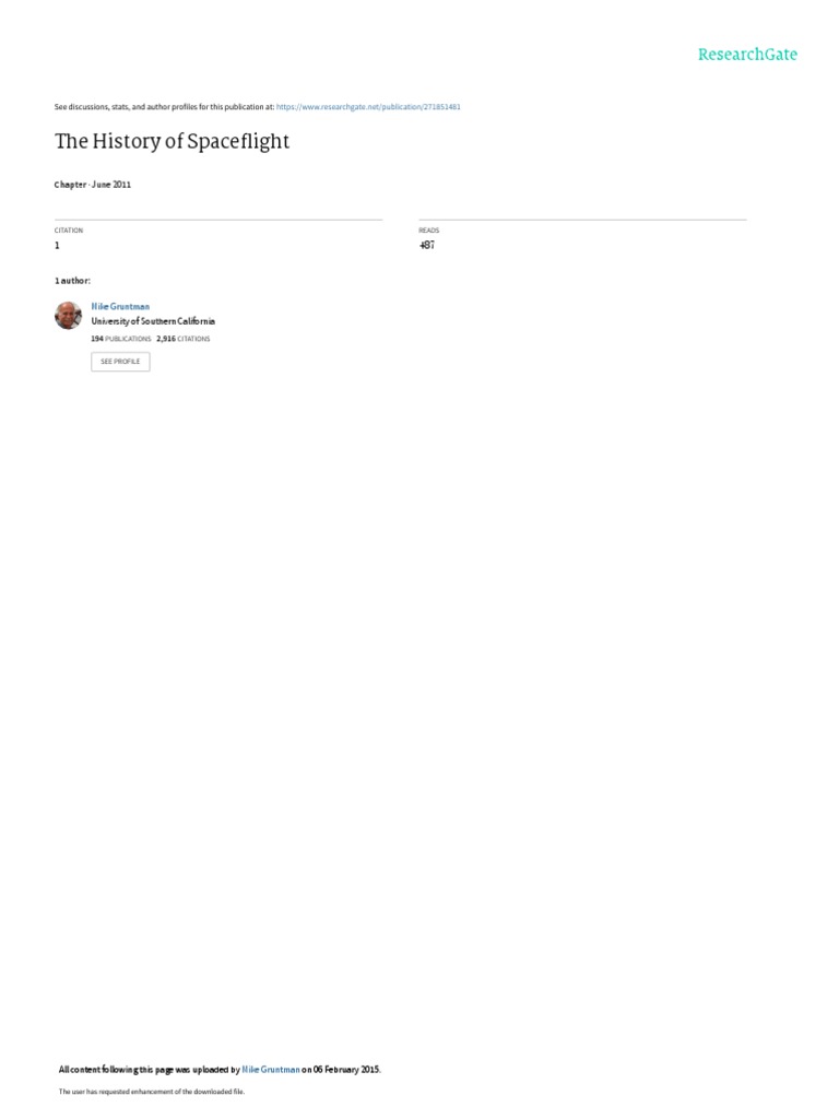 History of Space Flight PDF | PDF | Intercontinental Ballistic Missile ...