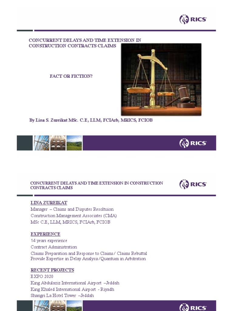 Concurrent Delays in Construction Contract Claims | PDF | Damages | Legal Concepts