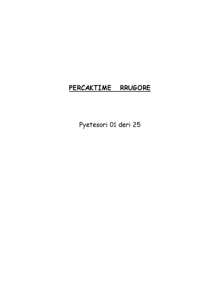 Pyetsori 1-25 Percaktime Rrugore Dhe Autostrada 14 | PDF
