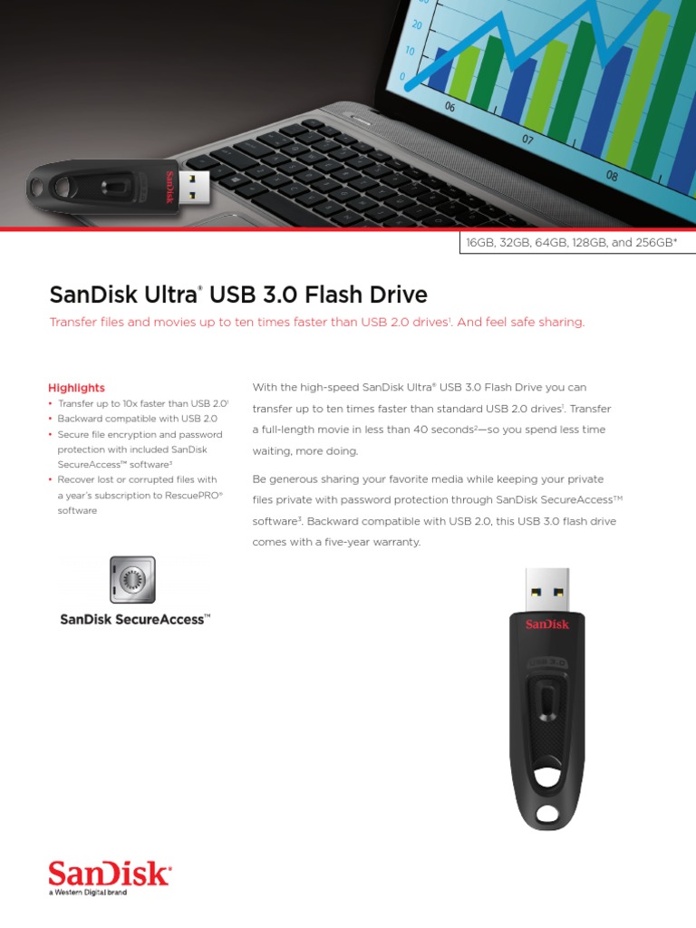 Data Sheet Sandisk Ultra 3.0 | PDF | Usb Flash Drive | Mac Os