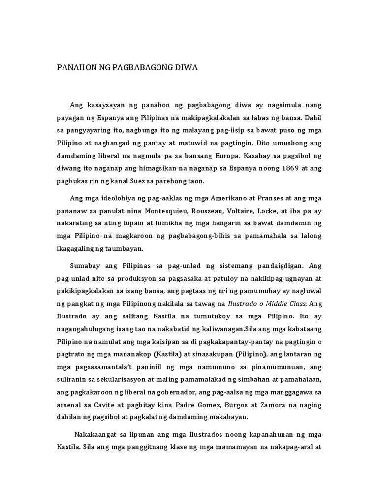 Pagbabagong Diwa-Final | PDF