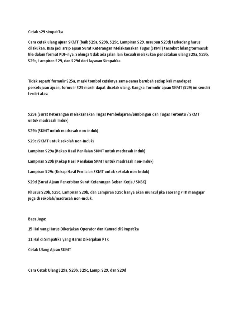 Cara Cetak s29 Simpatika | PDF