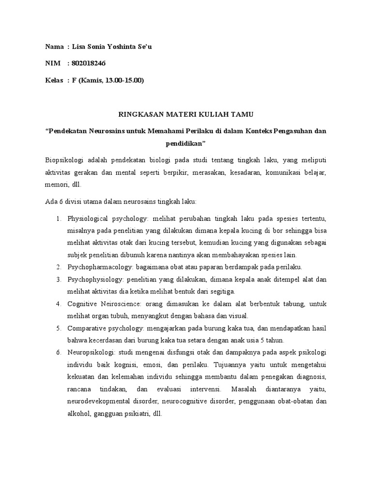 Ringkasan Materi Kuliah Tamu | PDF