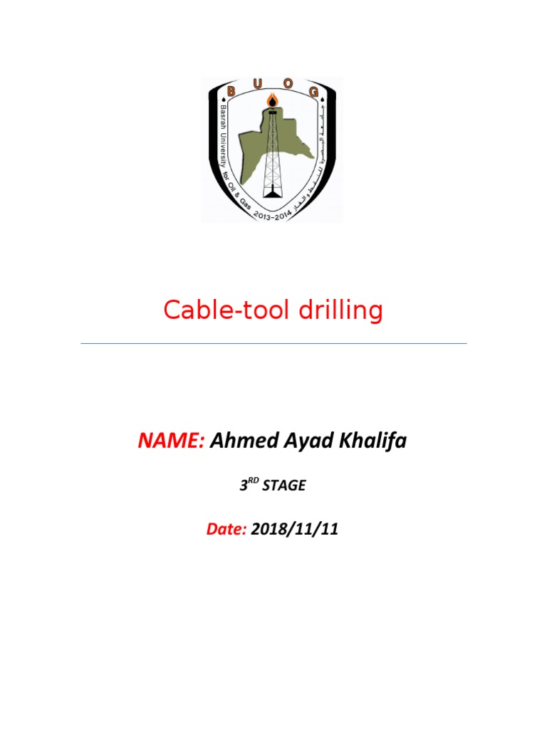 Cable Tool Drilling | PDF | Drilling Rig | Equipment