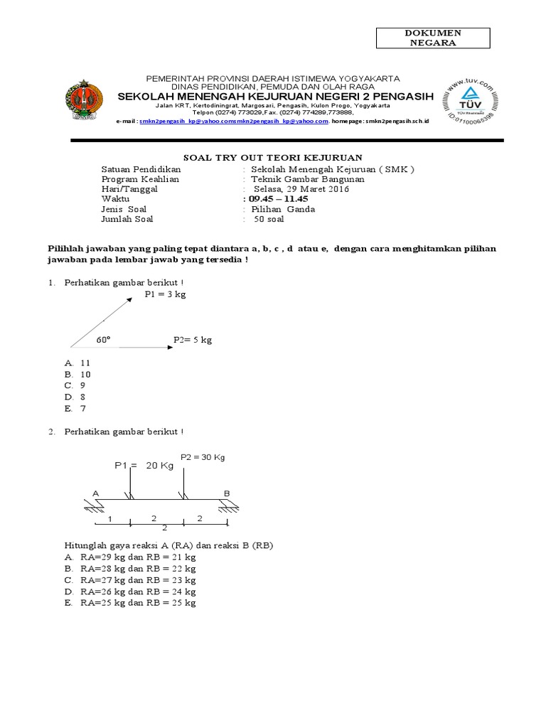 Try Out Teori Kejuruan DPIB | PDF