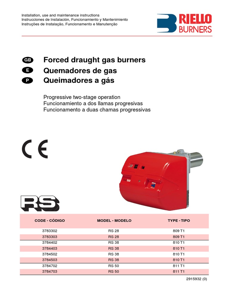 Forced Draught Gas Burners Quemadores de Gas Queimadores A Gás | PDF ...