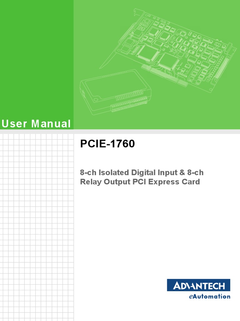 PCI-1760U - User Manual PDF | PDF | Relay | Switch