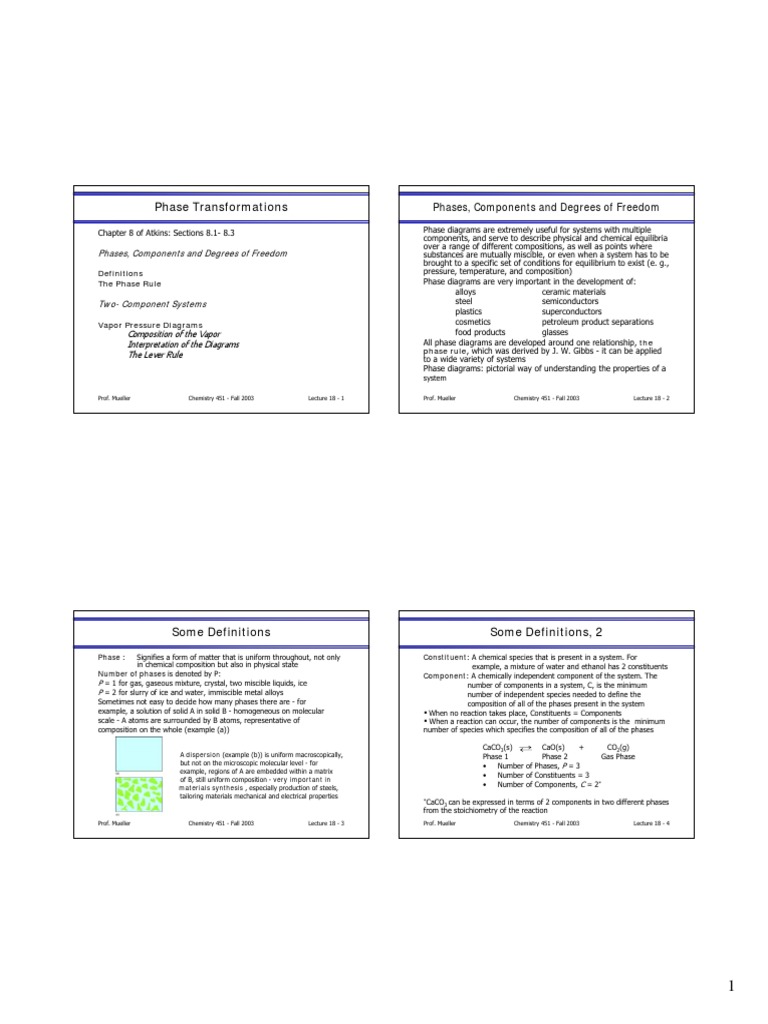 Phase Transformations Phases Components And Degrees Of Freedom Pdf