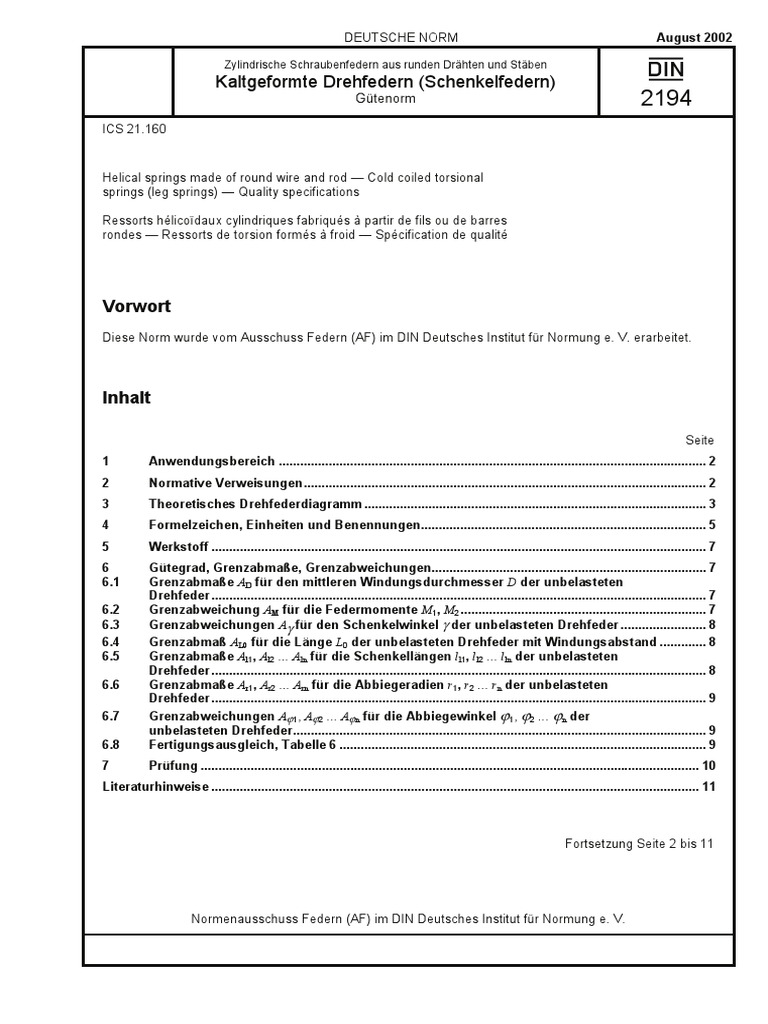 Din 2194 2002-08 | PDF