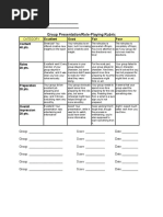Rubrics For Roleplaying | PDF | Role Playing