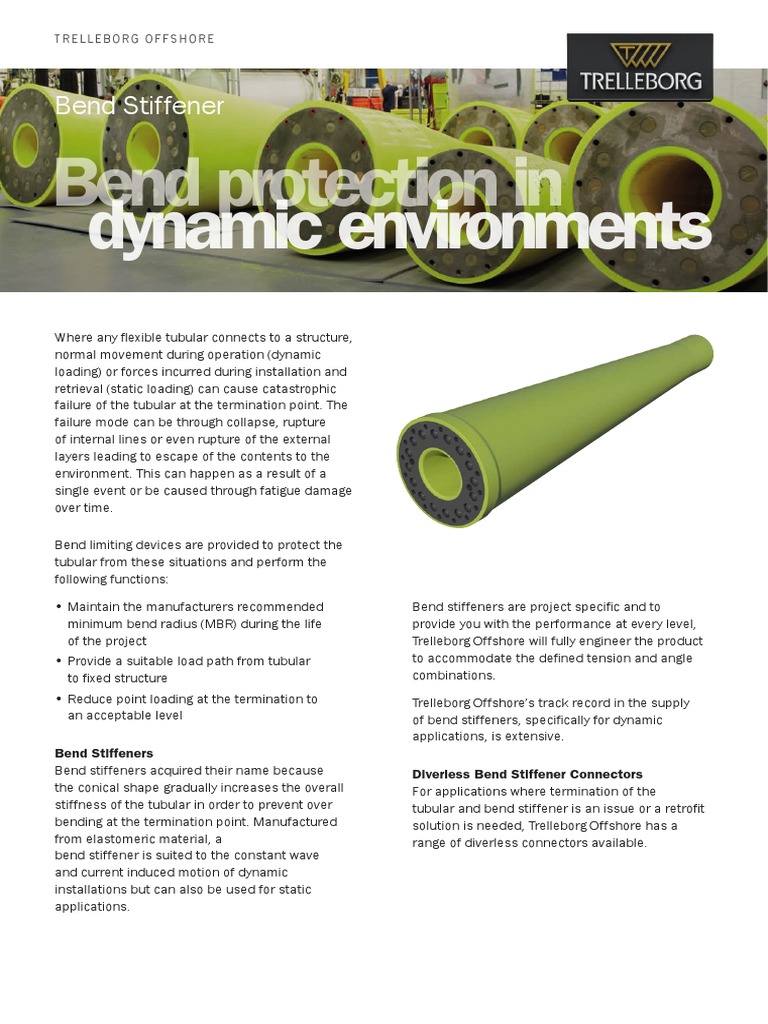 Dynamic Bend Stiffeners by Trelleborg | PDF | Civil Engineering ...