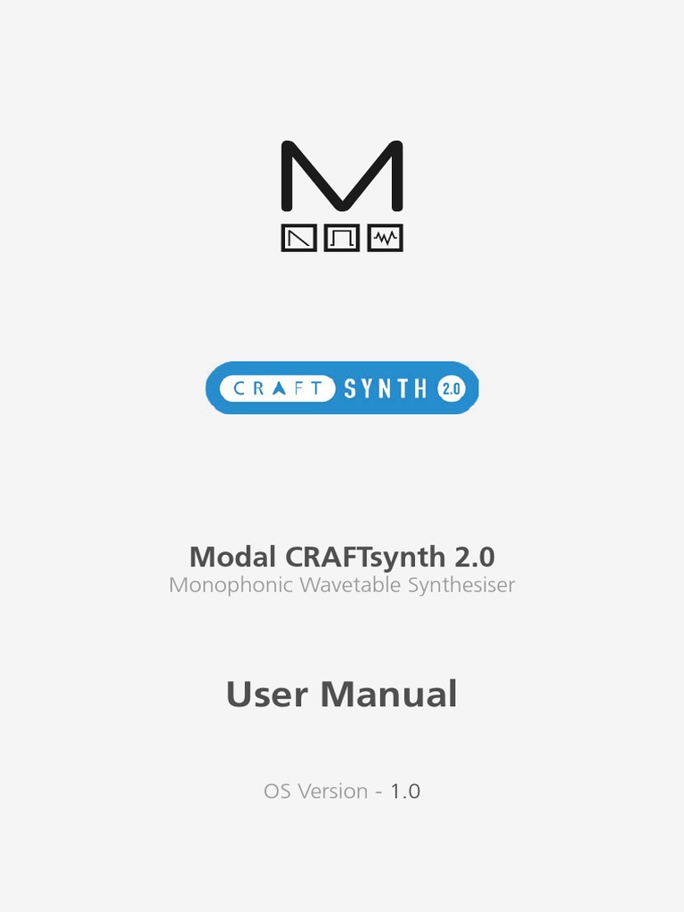 Modal CRAFTsynth 2.0 User Manual | PDF | Synthesizer | Waves