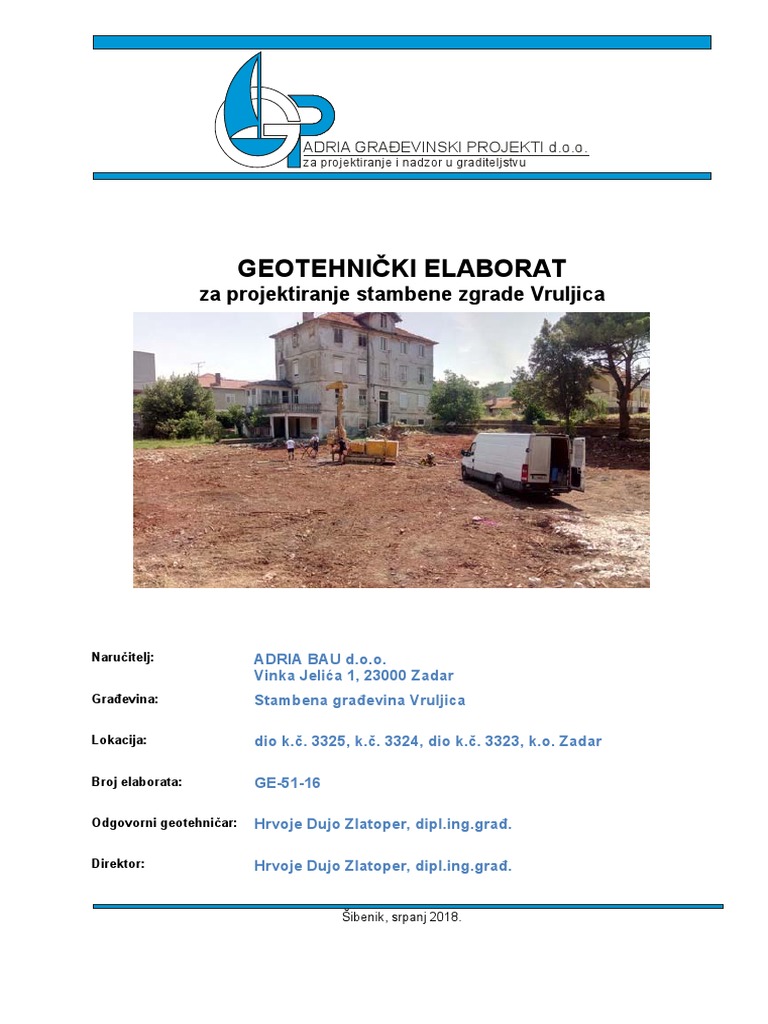 Geotehnicki Elaborat | PDF