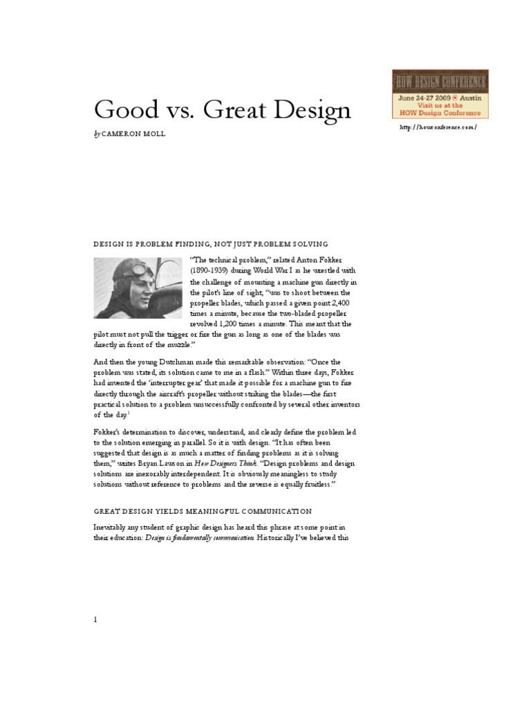 Understanding Good vs. Great Design | PDF | Typography | Hierarchy