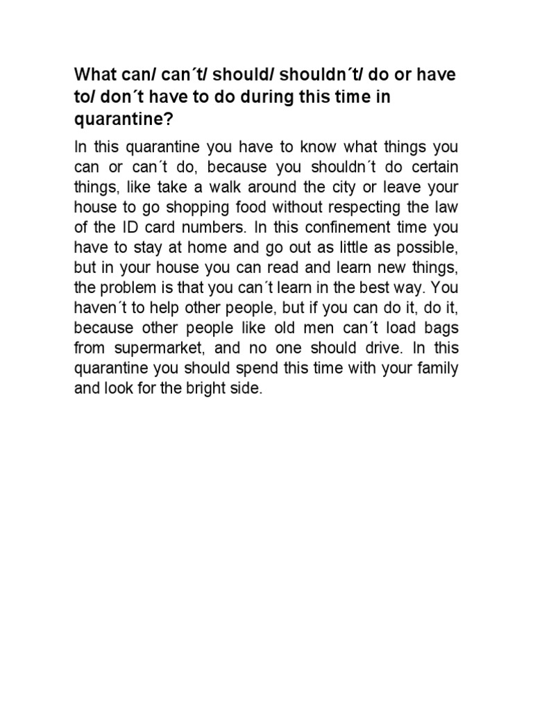 Paragraph Cuarantine | PDF