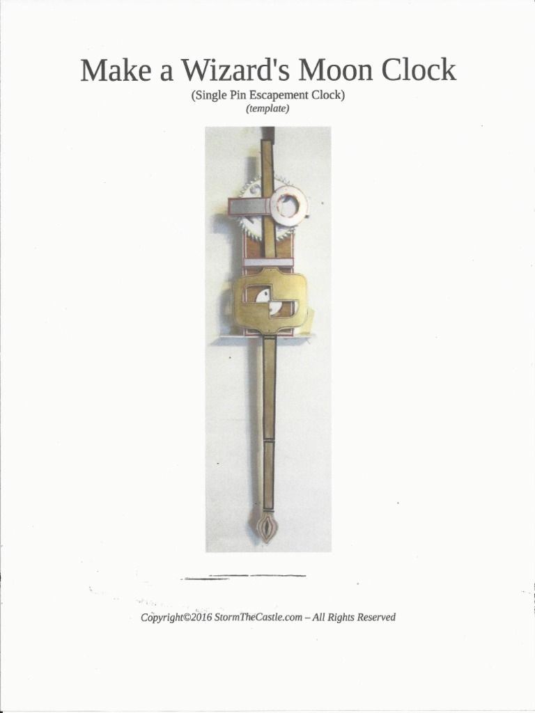 Wizards Pendulum Clock Template | PDF