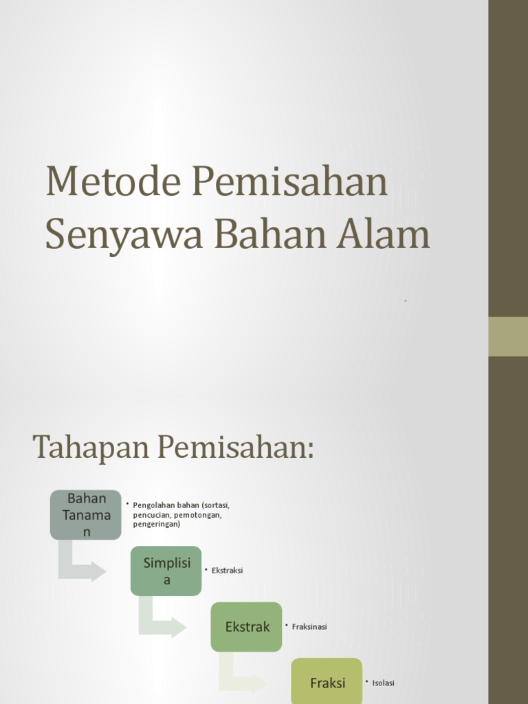 Metode Pemisahan | PDF