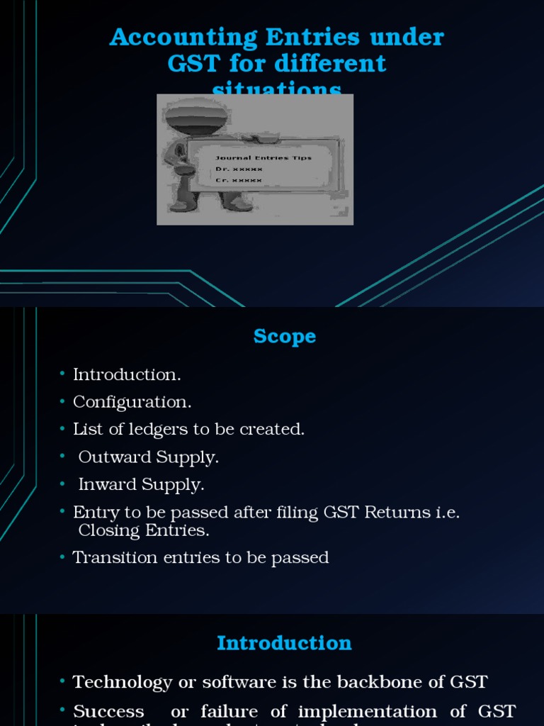 GST Accounting Entries Overview | PDF | Value Added Tax | Invoice