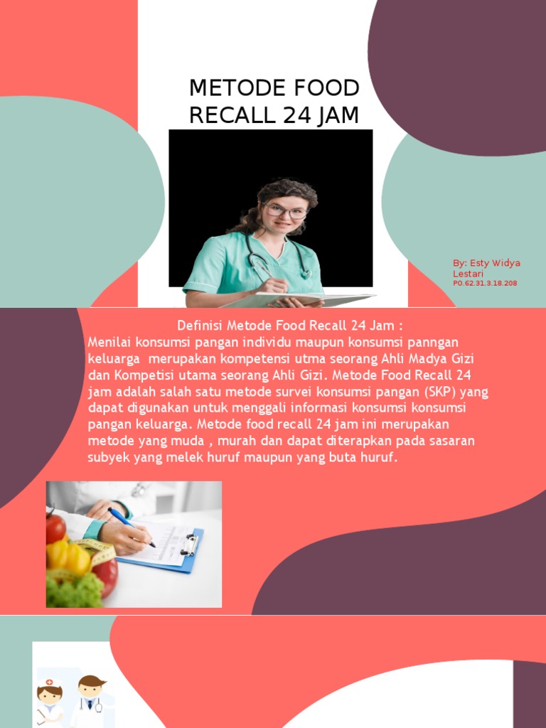 Panduan Metode Food Recall 24 Jam | PDF | Kesehatan Holistik | Sains & Matematika