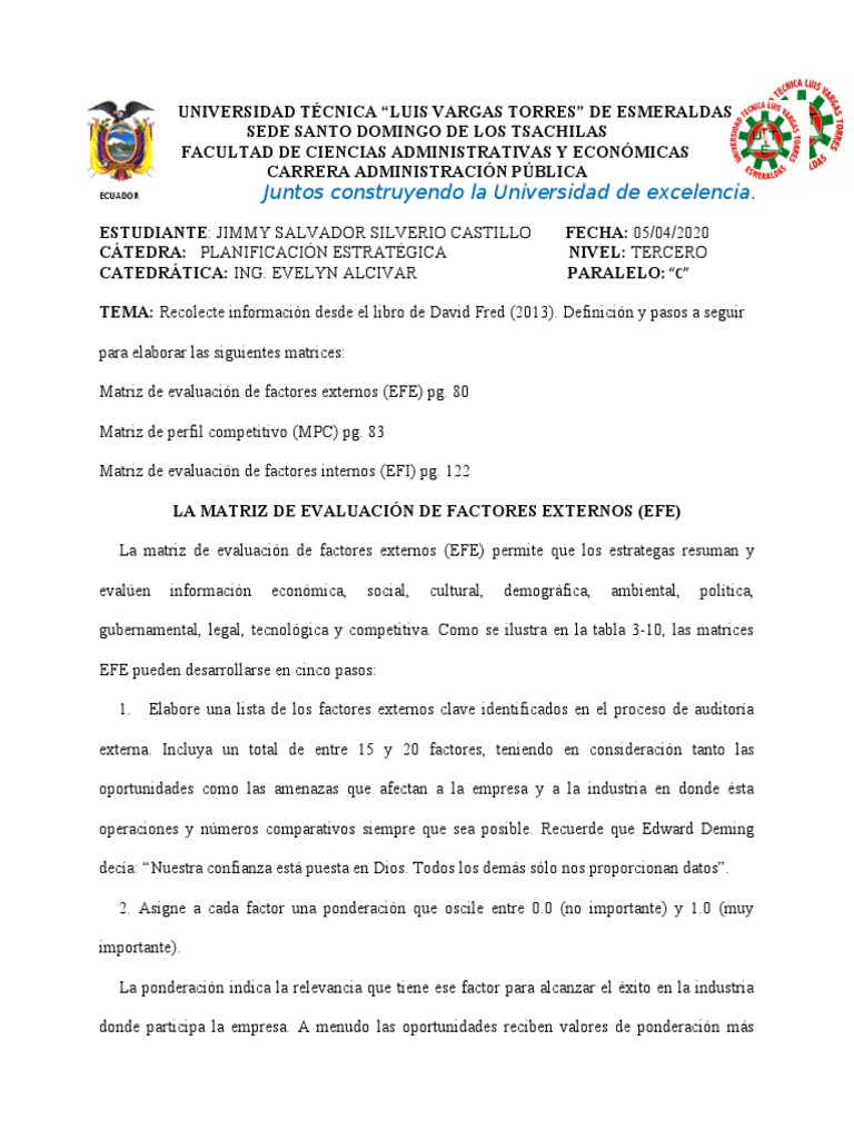 Jimmy Silverio Castillo | PDF | Matriz (Matemáticas) | Business