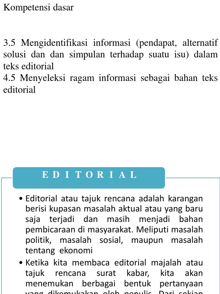 Panduan Menulis Teks Editorial Efektif | PDF