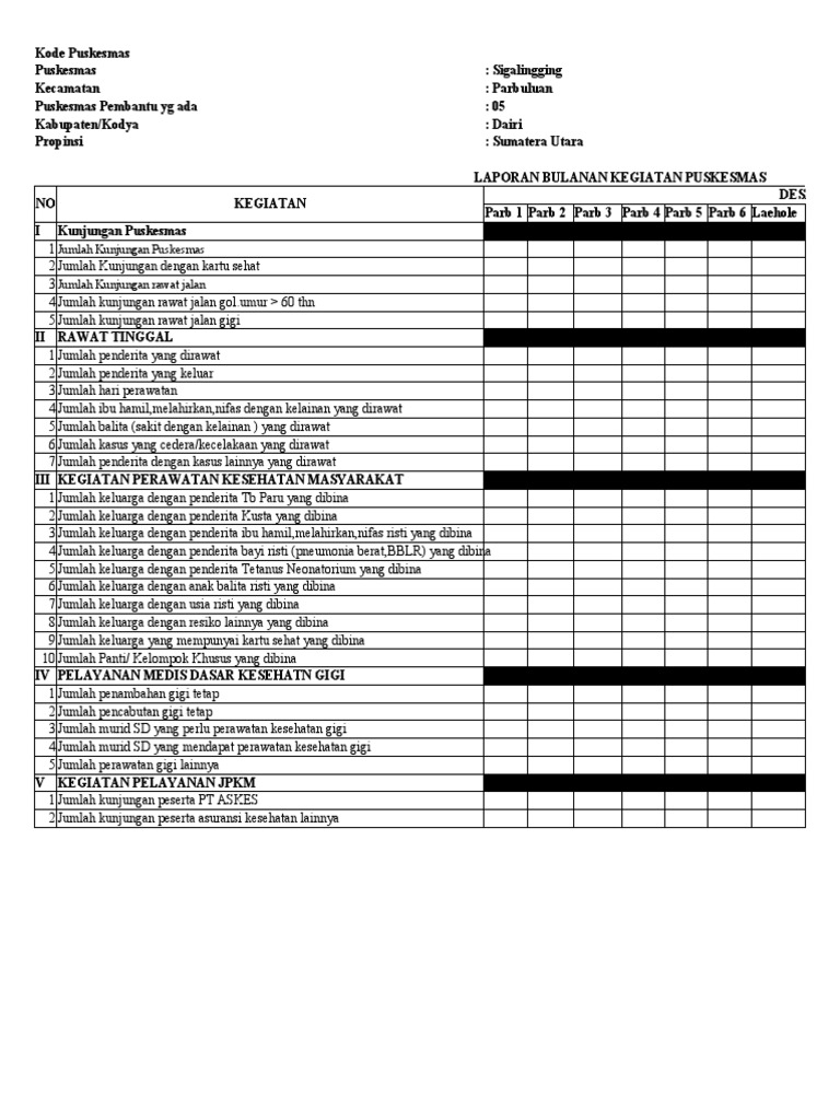 Blangko Laporan LB4 | PDF | Pengembangan Diri | Kesehatan Holistik