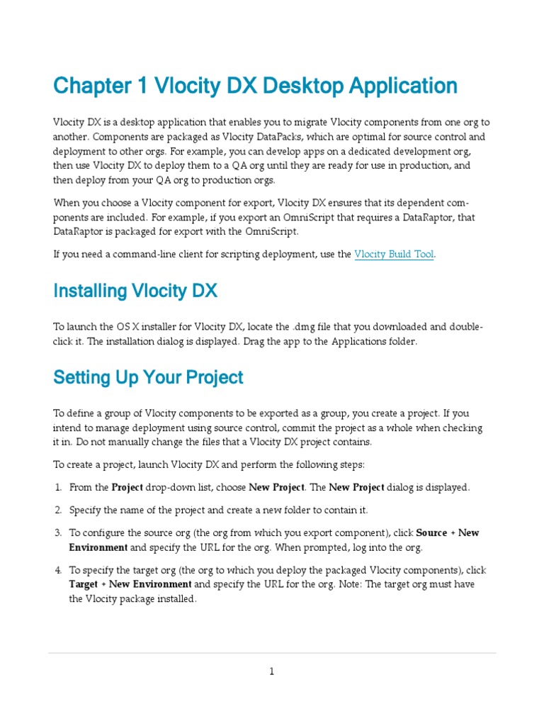 Vlocity DX Setup Documentation PDF | Download Free PDF | Command Line Interface | System Software