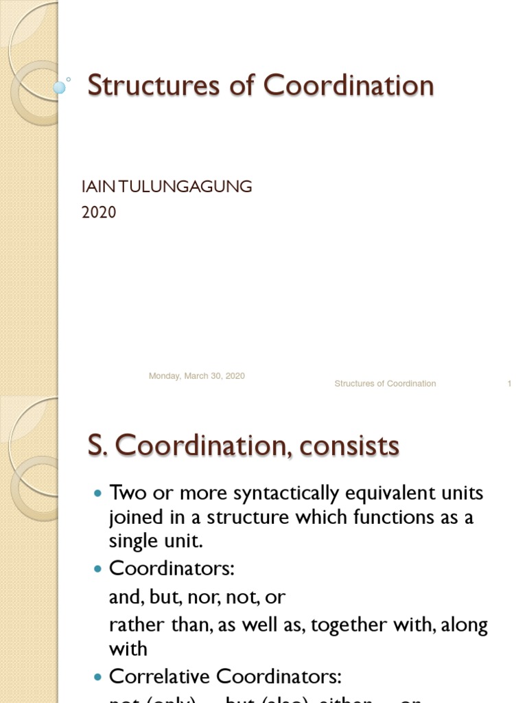Structures of Coordination 2020 | PDF | Syntax | Grammar