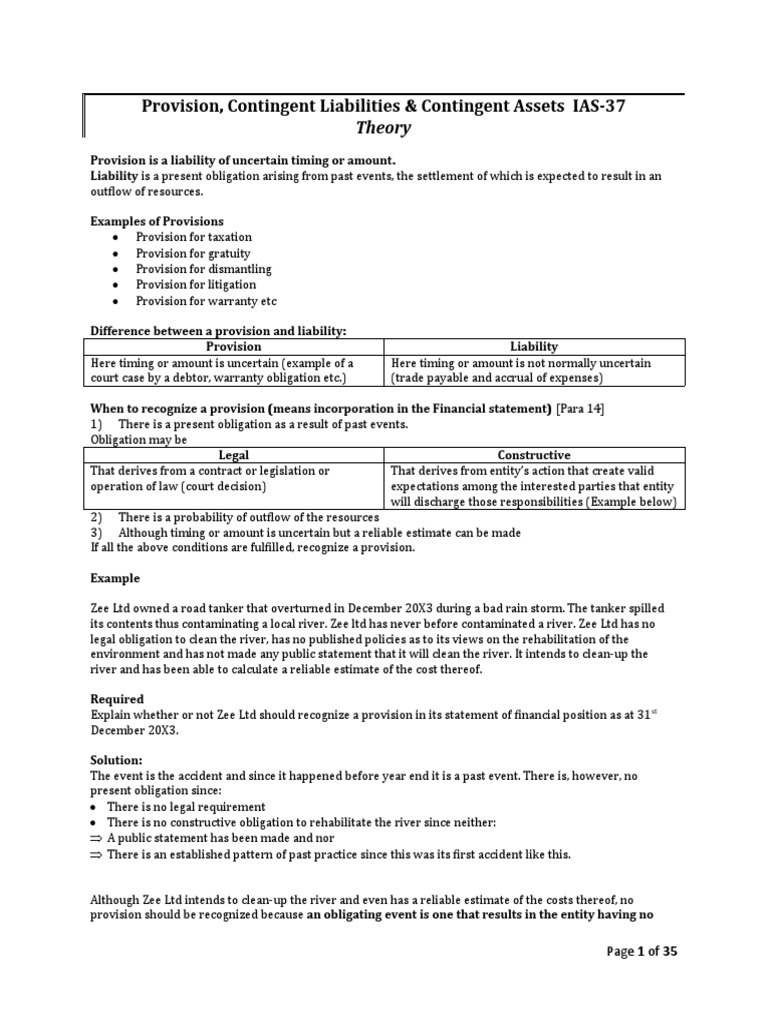 Chapter L-IAS-10 - 37 | PDF | Going Concern | Present Value