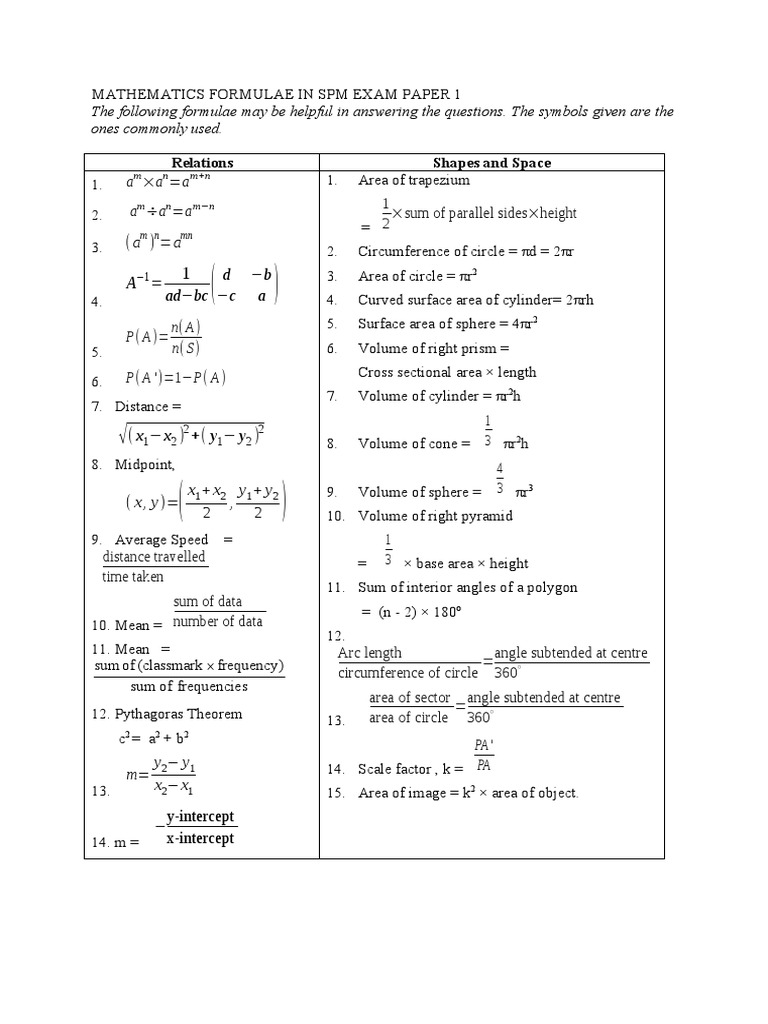 A Ad BC D B C A: 1 2 × Sum of Parallel Sides×height | PDF | Area | Circle