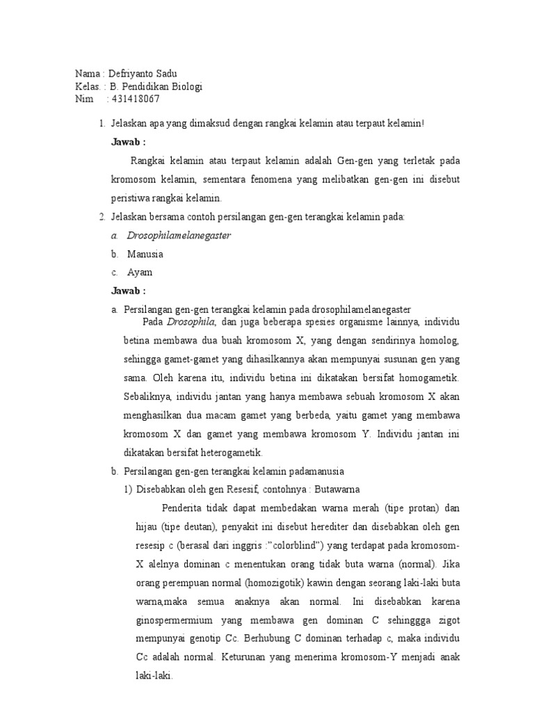 Tugas Genetika | PDF