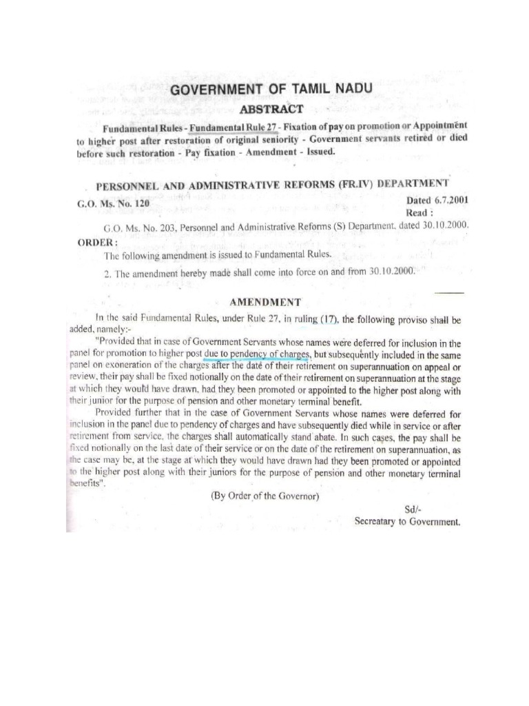 Pay Fixation On Promotion Post After Seniority Restoration | PDF