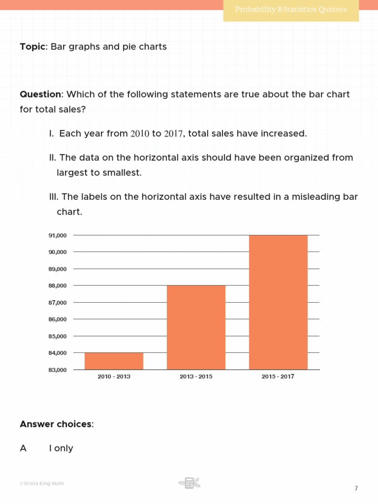 Bar Graphs and Pie Charts | PDF | Chart | Pie Chart
