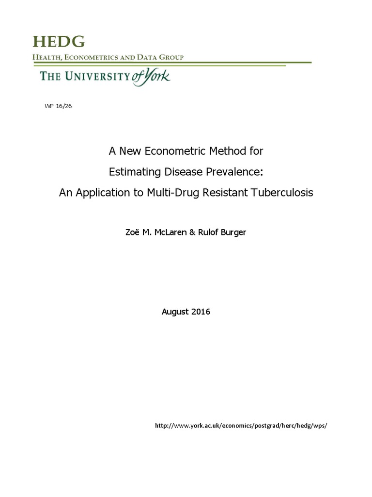 Paper TB | PDF | Tuberculosis | Normal Distribution