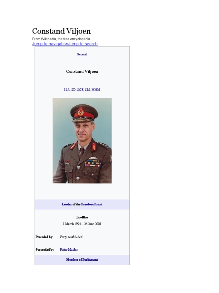 Constand Viljoen: Jump To Navigation Jump To Search | PDF | Nelson ...