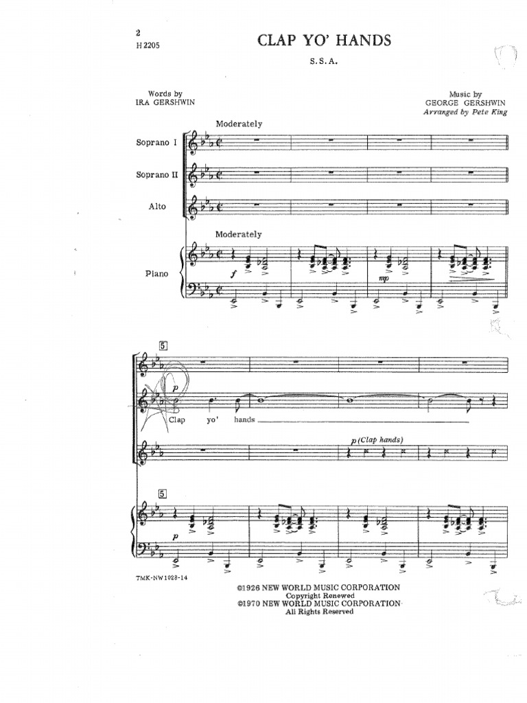 Clap-Yo-Hands - G. Gershwin PDF | PDF