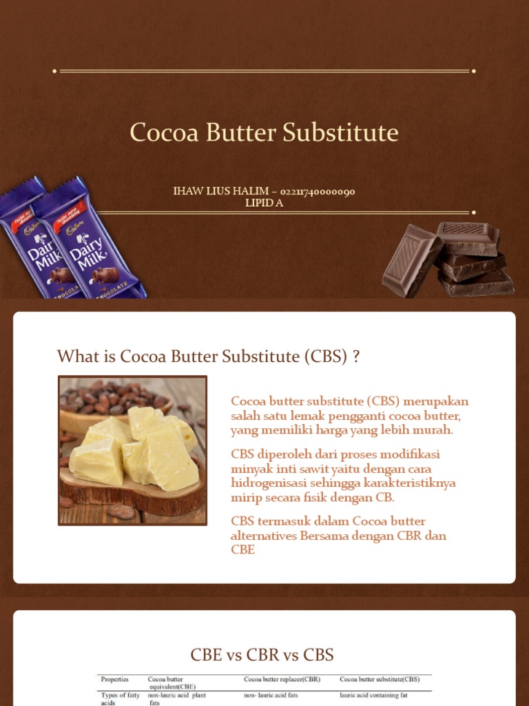 Cocoa Butter Substitute | PDF | Biochemistry | Chemistry