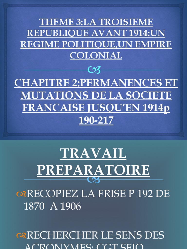 Permanences Et Mutations de La Societe Francaise (1870-1914) | PDF ...