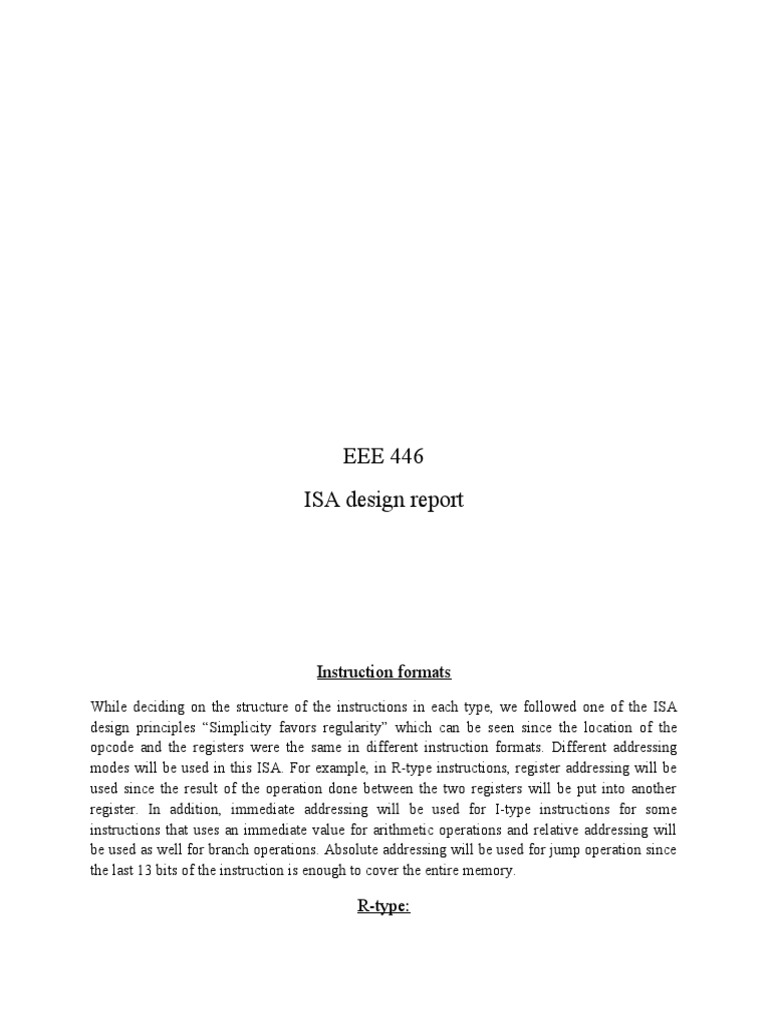Instruction Formats and Addressing Modes for an 8-bit RISC ISA | PDF | Digital Electronics ...